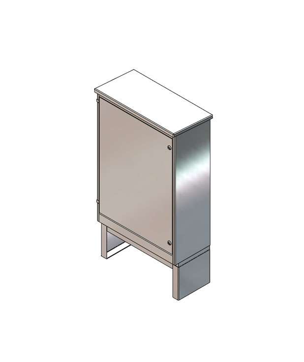 E2-610 Pillar Electrical Enclosure, Galvanised to BS EN ISO 1461